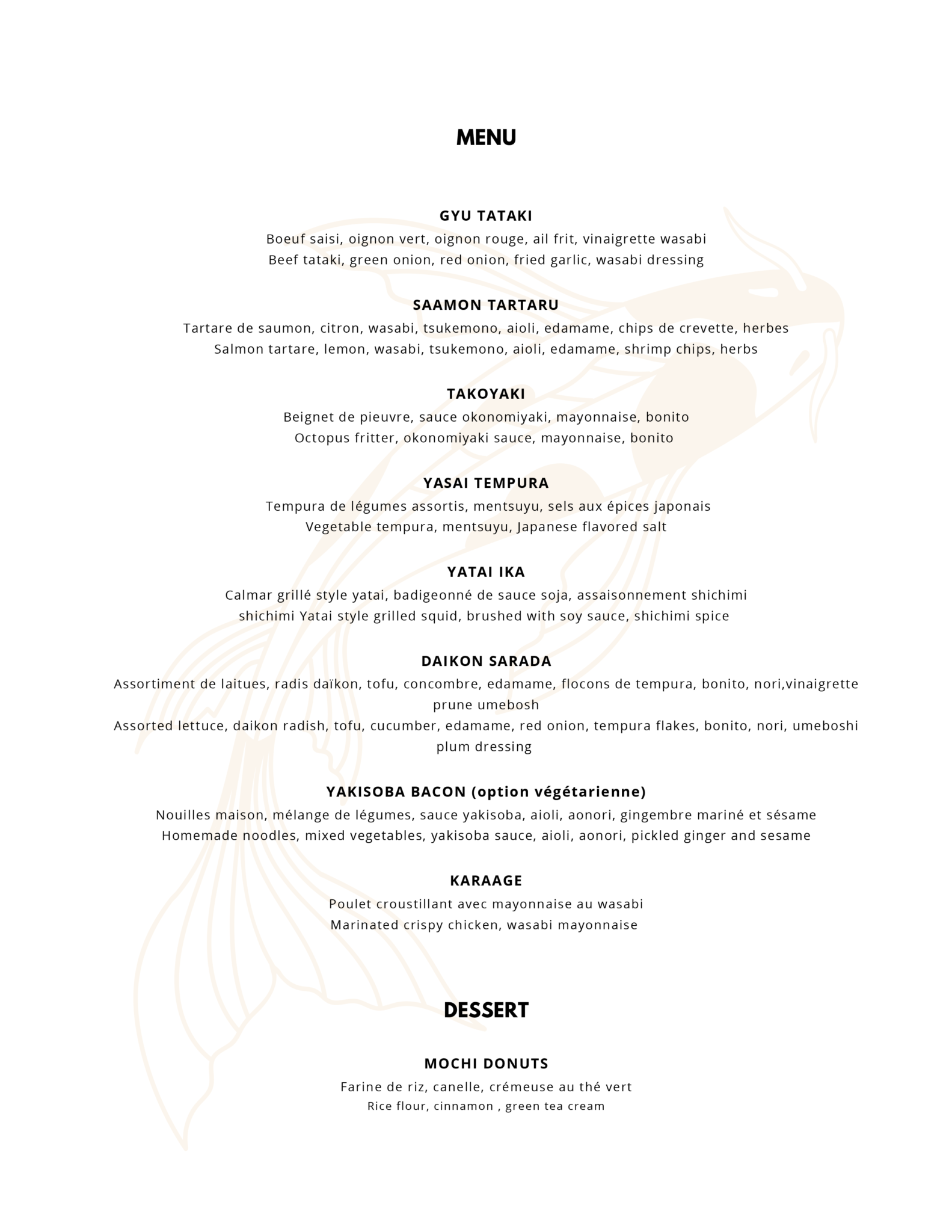 Ichigo Ichie | Menus sur mesure pour les repas de groupe à Montréal